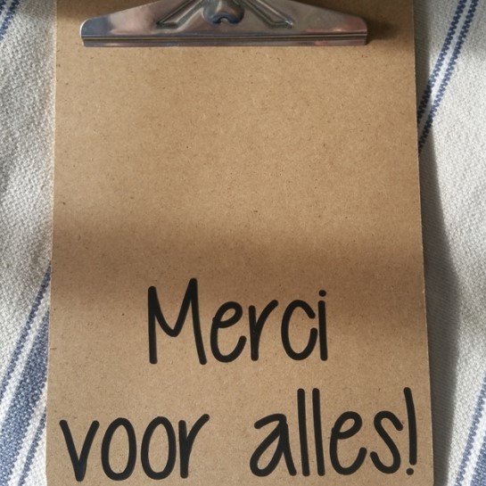 Decoratiesticker Merci voor alles